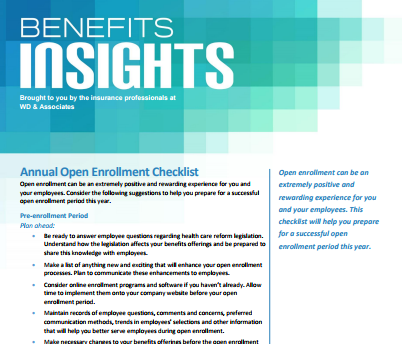 annual open enrollment checklist